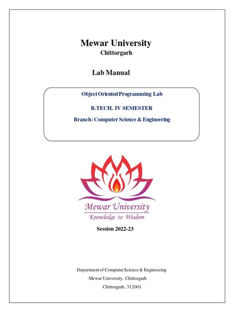 oops manual pdf computer program programming