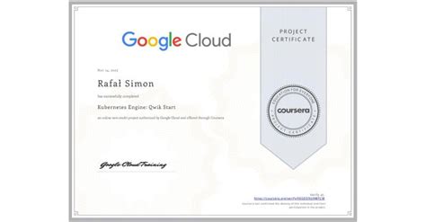 Rafał Simon On Linkedin Completion Certificate For Kubernetes Engine