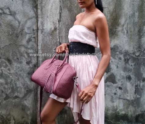 Python Bag Burgundy Bag Snakeskin Bag Burgundy PythoN Bag Etsy