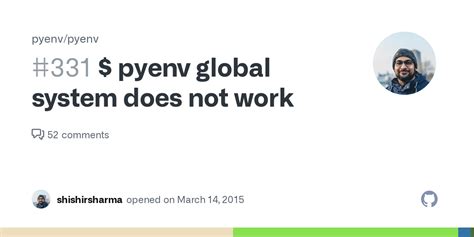 Pyenv Global System Does Not Work · Issue 331 · Pyenvpyenv · Github