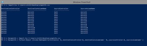 Solved Bulk Sm Relationsship Creation With Powershell Netapp Community