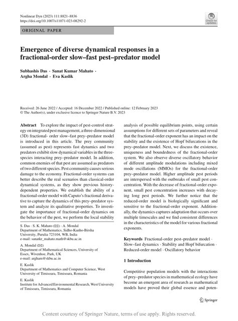 Emergence Of Diverse Dynamical Responses In A Fractional Order Slow