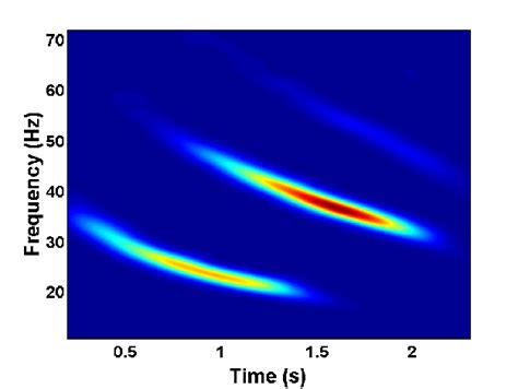 The Figure Shows The Spectrogram Of The Bat Chirp Download