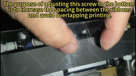 Adjusting The Spacing Between Color Bands On The Coding Machine Youtube