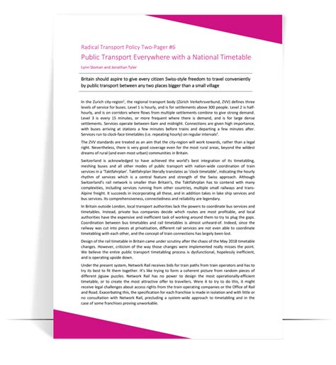 A New Approach To Rural Public Transport Transport For Quality Of Life Limited