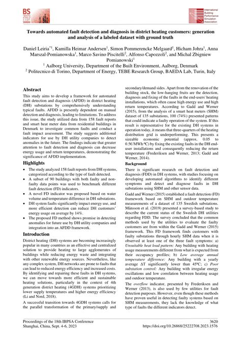 Pdf Towards Automated Fault Detection And Diagnosis In District