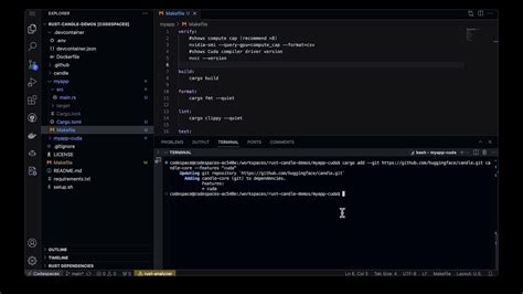 Rust Hugging Face Candle Hello World With Cuda Youtube