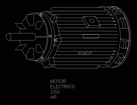 250 Hps Electric Motor In Dwg 36 81 Kb Cad Library