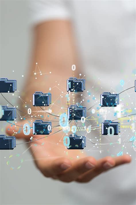 3d Rendering Of A Data Cloud Storage Network From Lines Triangles And Particle Style Design