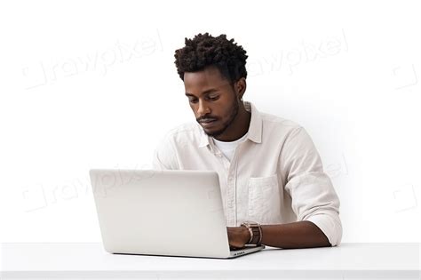Man Using Laptop Computer Sitting Free Photo Rawpixel