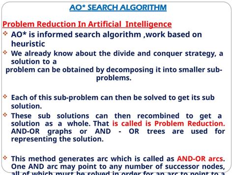 Ao Star Algorithm In Artificial Intellligence Ppt