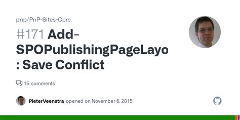 Add SPOPublishingPageLayout Save Conflict Issue Pnp PnP Sites Core GitHub