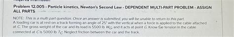Solved Problem Particle Kinetics Newton S Second Chegg