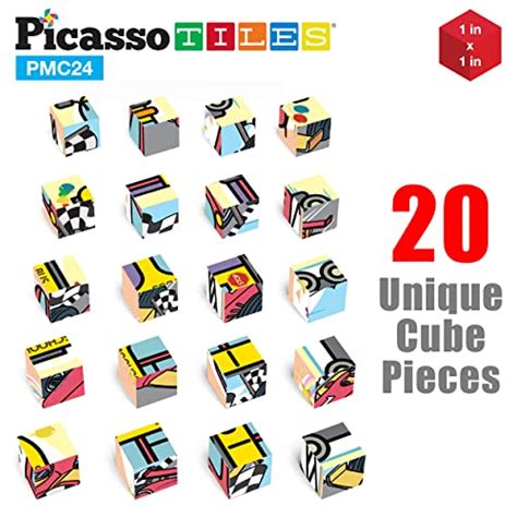 Picasso Cubes 20 Pcs Magnetic Cube Puzzle 6 In 1 Vehicle