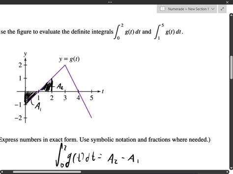 solved use the figure to evaluate the definite integrals g t dt and l