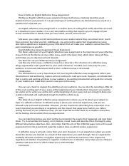 How To Write An English Reflective Essay Assignment Docx How To Write An English Reflective