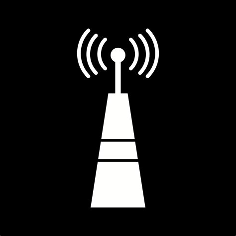 Unique Signal Tower Vector Glyph Icon 17142605 Vector Art At Vecteezy