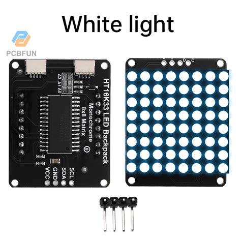 Pcbfun 8x8 Matrix Common Cathode Led Dot Matrix Display Module Ht16k33