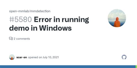 Error In Running Demo In Windows Issue Open Mmlab Mmdetection Github