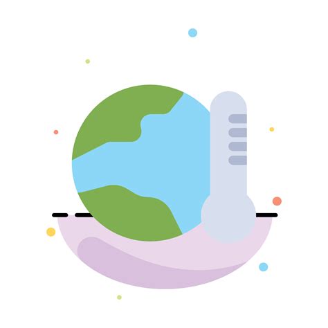 Earth Environment Global Hot Temperature Abstract Flat Color Icon