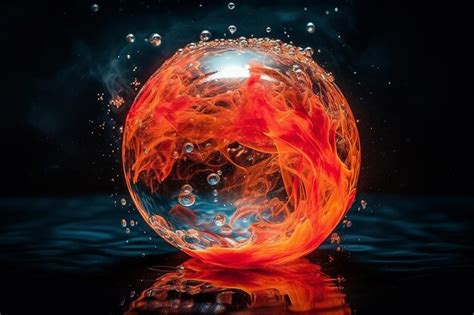 Premium Photo Fiery Orb Fusion