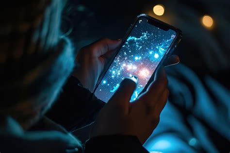 Premium Photo A Person Using A Mobile App For Identifying Celestial