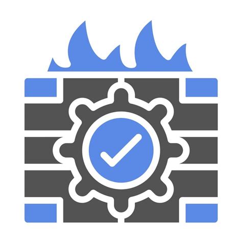 Configuration Du Pare Feu De Conception Vectorielle Style De Licône Vecteur Premium