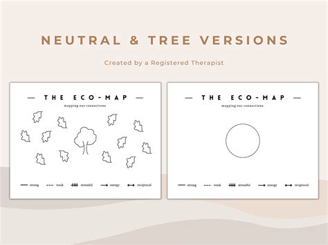 Eco Map Template And Instruction Worksheet For Social Work And Etsy