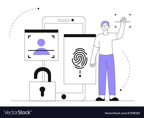 Biometric Authentication Concept Royalty Free Vector Image