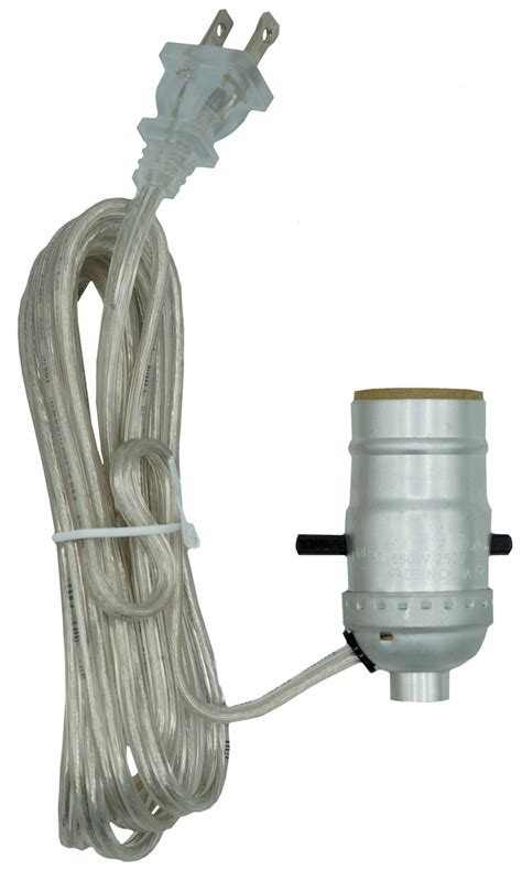 M995s Instant Lamp Kit Silver Push Thru Lamp Socket Is Pre Wired With 6 Foot Clear Lamp Cord