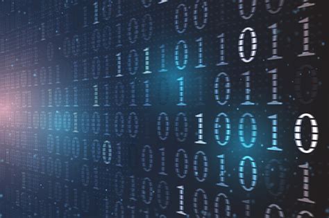 Stream Of Binary Matrix Code On The Screen Stock Illustration