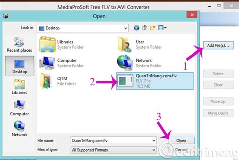Hướng dẫn convert file FLV sang AVI nhanh chóng QuanTriMang com