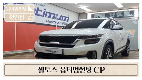 천안썬팅 셀토스 옵티멈썬팅 Cp 신차썬팅시공 Youtube