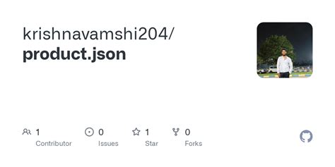Github Krishnavamshi204productjson
