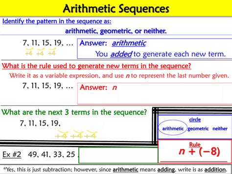 arithmetic and geometric sequences worksheet