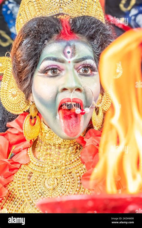 Happy Diwali Greeting Card Showing Indian Beautiful Girl With Colorful