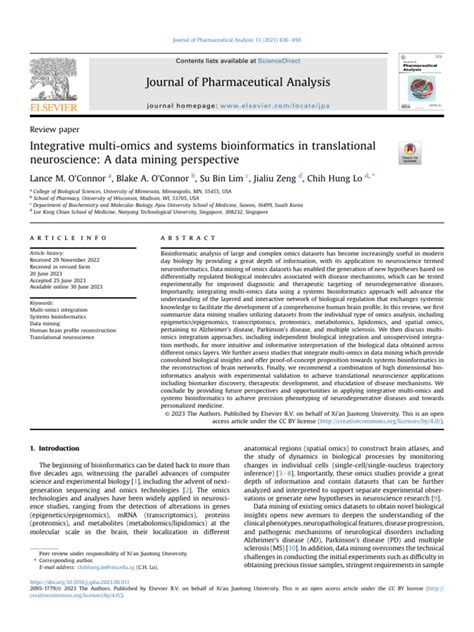 Integrative Multi Omics And Systems Bioinformatics In Translational