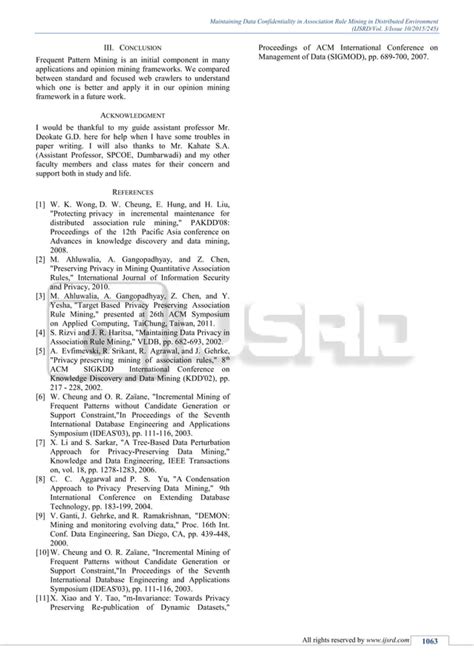 Maintaining Data Confidentiality In Association Rule Mining In Distributed Environment Pdf