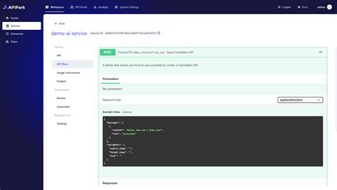 Ai Services Apipark Docs