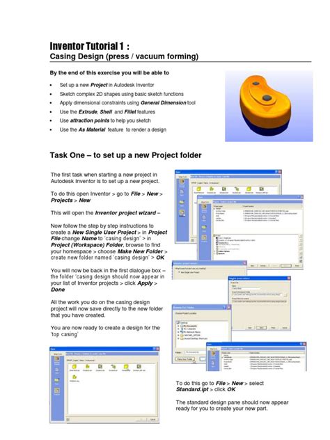 Inventor Tutorial 1 Casing Design Press Vacuum Forming Pdf