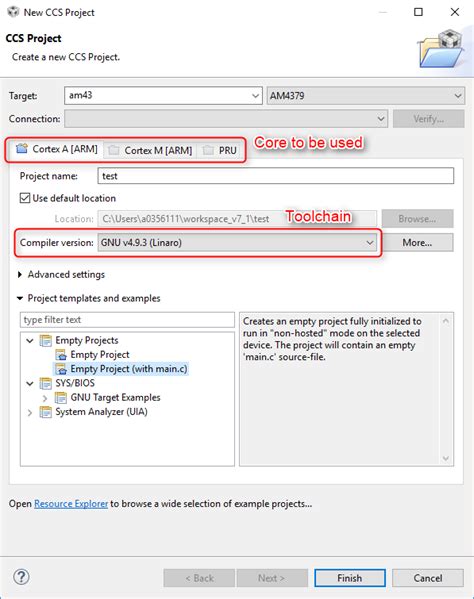 Ccsam4379 Example On How To Create A Linker Command File Code