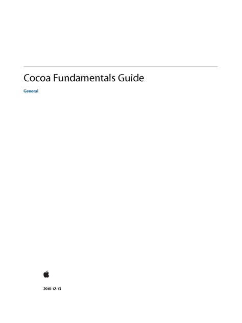 cocoa fundamentals pdf