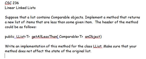 solved csc236 linear linked lists suppose that a list