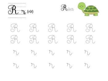 Vietnamese Cursive Alphabet
