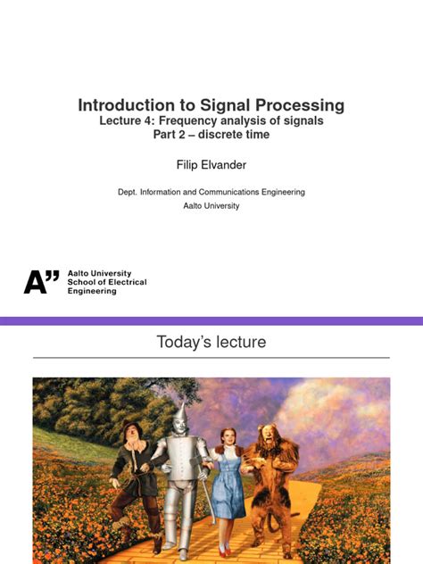 Elec C5231 Lecture4 Fourier Part2 Pdf Fourier Analysis Mathematics