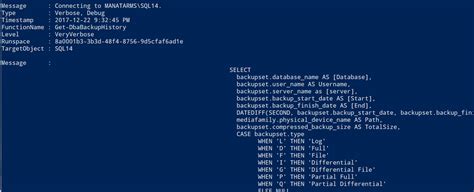 Get Dbatoolslog Debug Output Should Remove New Lines · Issue 2923 · Dataplatdbatools · Github