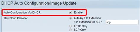 Configure Dynamic Host Configuration Protocol DHCP Image Upgrade Settings On A Switch Cisco