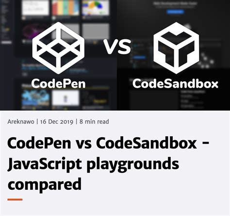 Codepen Vs Codesandbox Javascript Playgrounds Compared Codesandbox Vs