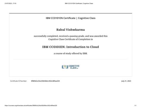 Rahul Vishwakarma On Linkedin Excited To Share A Recent Accomplishment 🚀 Just Completed The Ibm …