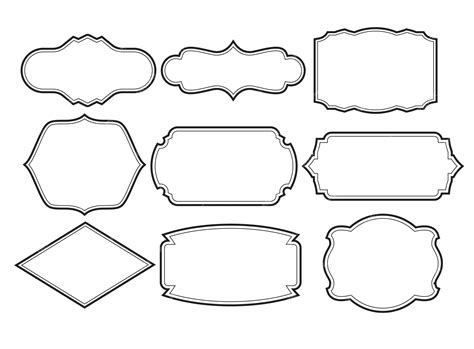 프레임 테두리 디자인 빈티지 세트 프리미엄 벡터